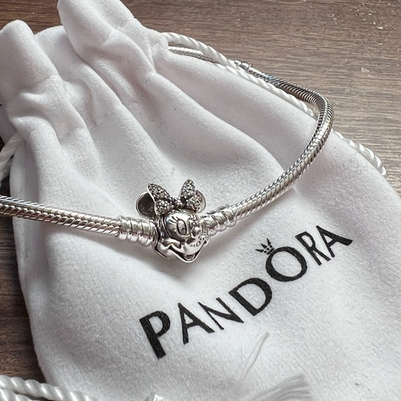 Pandora | Jewelry | Disney Pandora Moments Pavminnie Mouse Clasp Snake ...